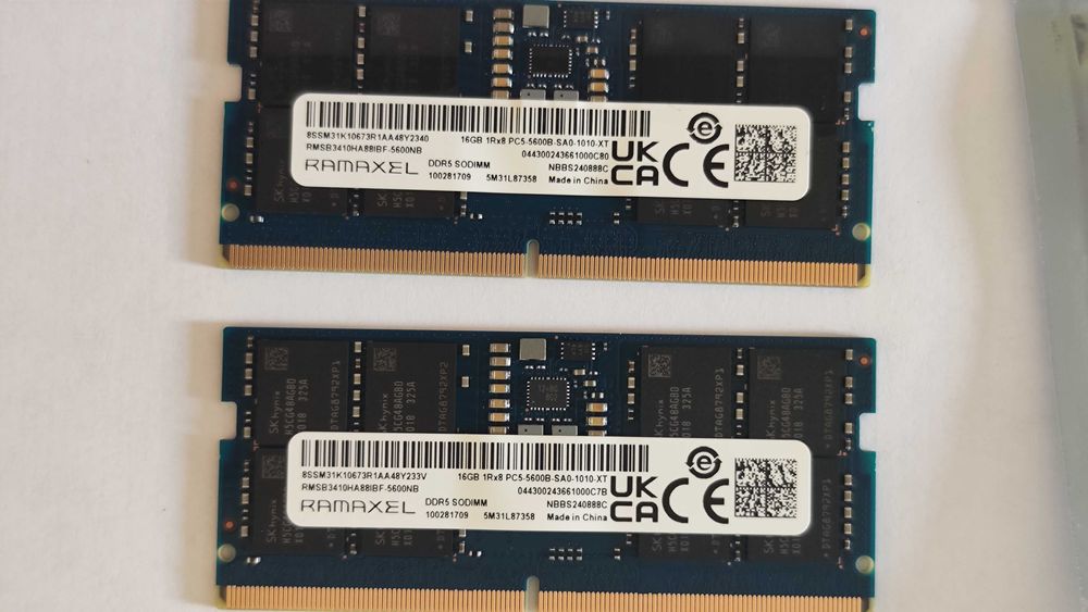 Комплект памяти для ноутбука Skhynix Ddr5 Sodimm 32gb 16gbx2 Pc5 5600 Запчасти для ноутбуков